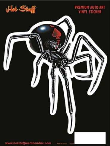 Black Widow Spider Auto Sticker - Epic Vision LLC