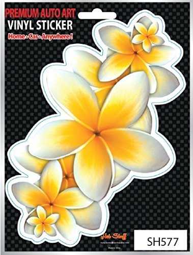 Frangipani Flower Auto Window Vinyl Sticker - Epic Vision LLC